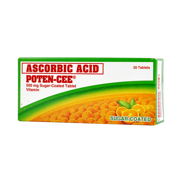 POTEN-CEE Ascorbic Acid 500mg Sugar-Coated Tablet 20's price in the Philippines | MedsGo Pharmacy